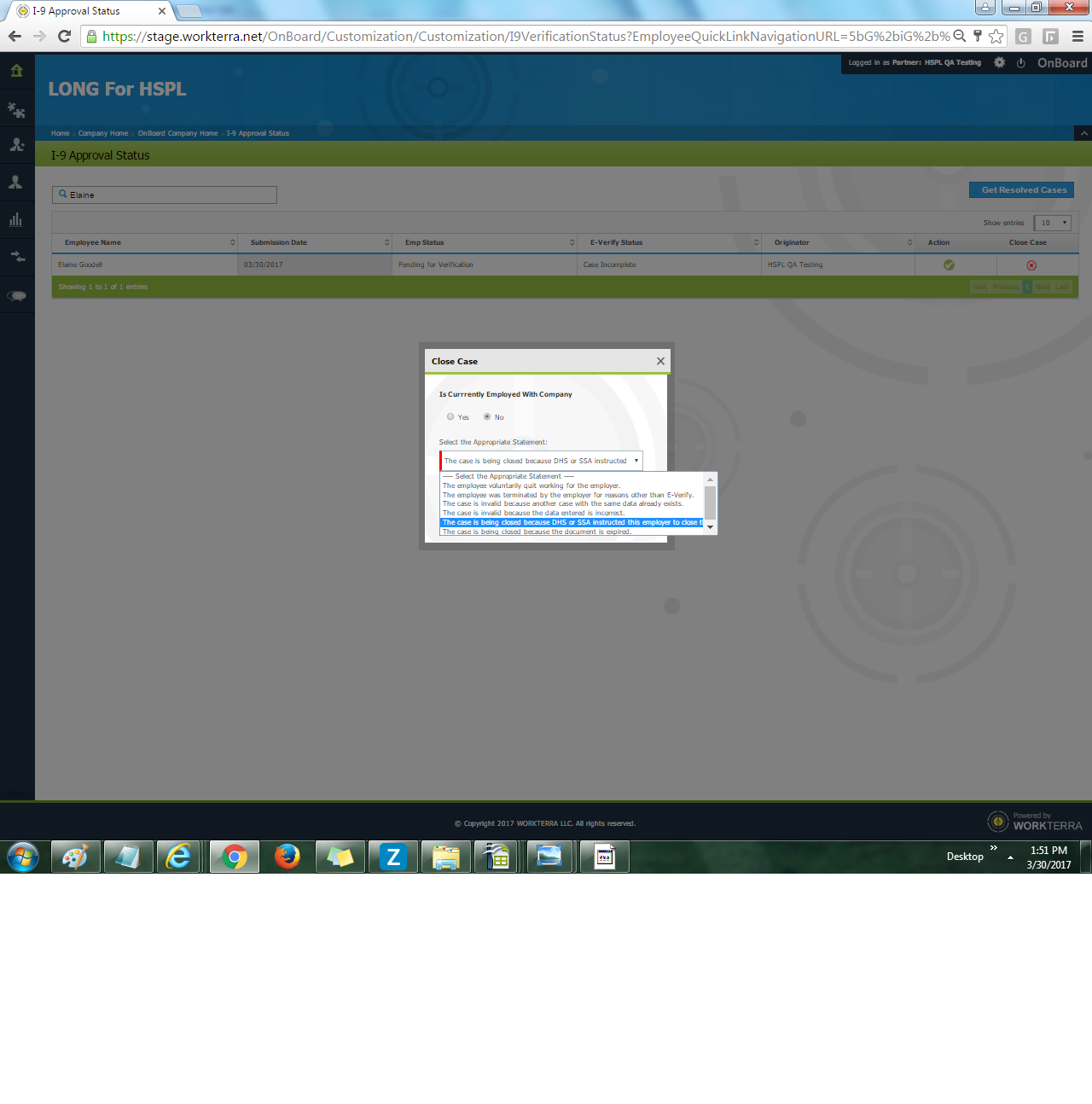 Nf 741 I 9 Approval Status Dropdown Control Going Out Of Close Case Popup Workterra Jira